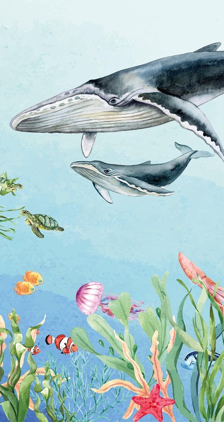 Behang kinderkamer ~ Diep in de zee 140 cm breed x 260 cm hoog ...