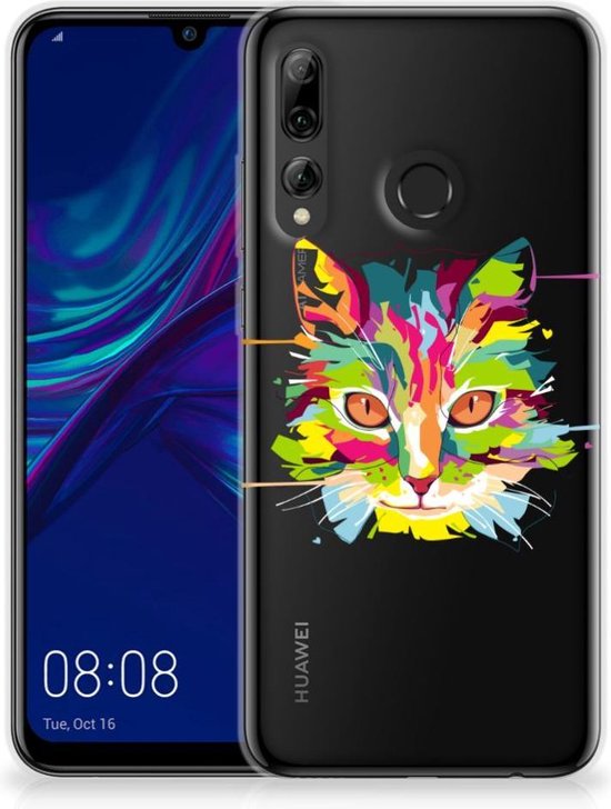 Mobiel Case Huawei P Smart Plus (2019) GSM Hoesje Doorzichtig Cat Color ...