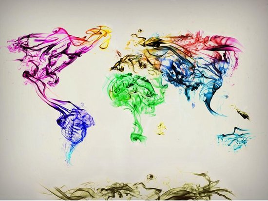 Fotobehang - Dancing smoke trails | bol.com