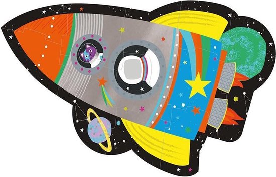 Floss & Rock Raket Puzzel 12 st. - 19 x 30 cm | bol
