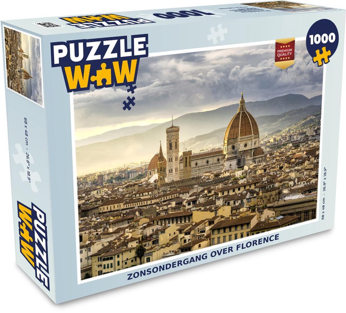 Puzzle Italie 1000 pièces - Coucher de soleil sur Florence | bol.com