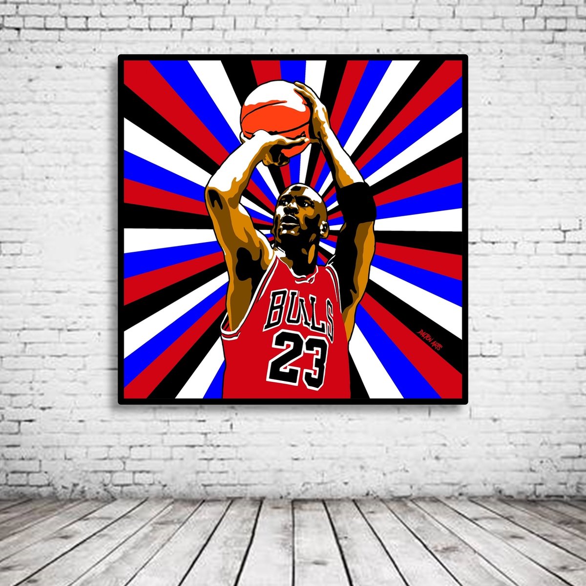 Michael Jordan Pop Art Poster - 90 x 90 cm Papier photo Mat 180 gr ...