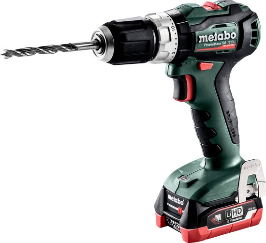 Metabo PowerMaxx SB 12 BL 12V Li-HD accu klopboor-/schroefmachine set (2x 4,0Ah accu)... | bol