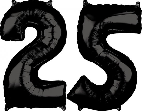 Zwarte Folie cijfers 25. | bol.com