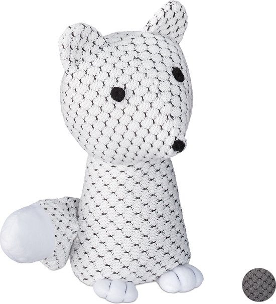 deurstopper vos - stof - dier - deurbuffer - wit | bol