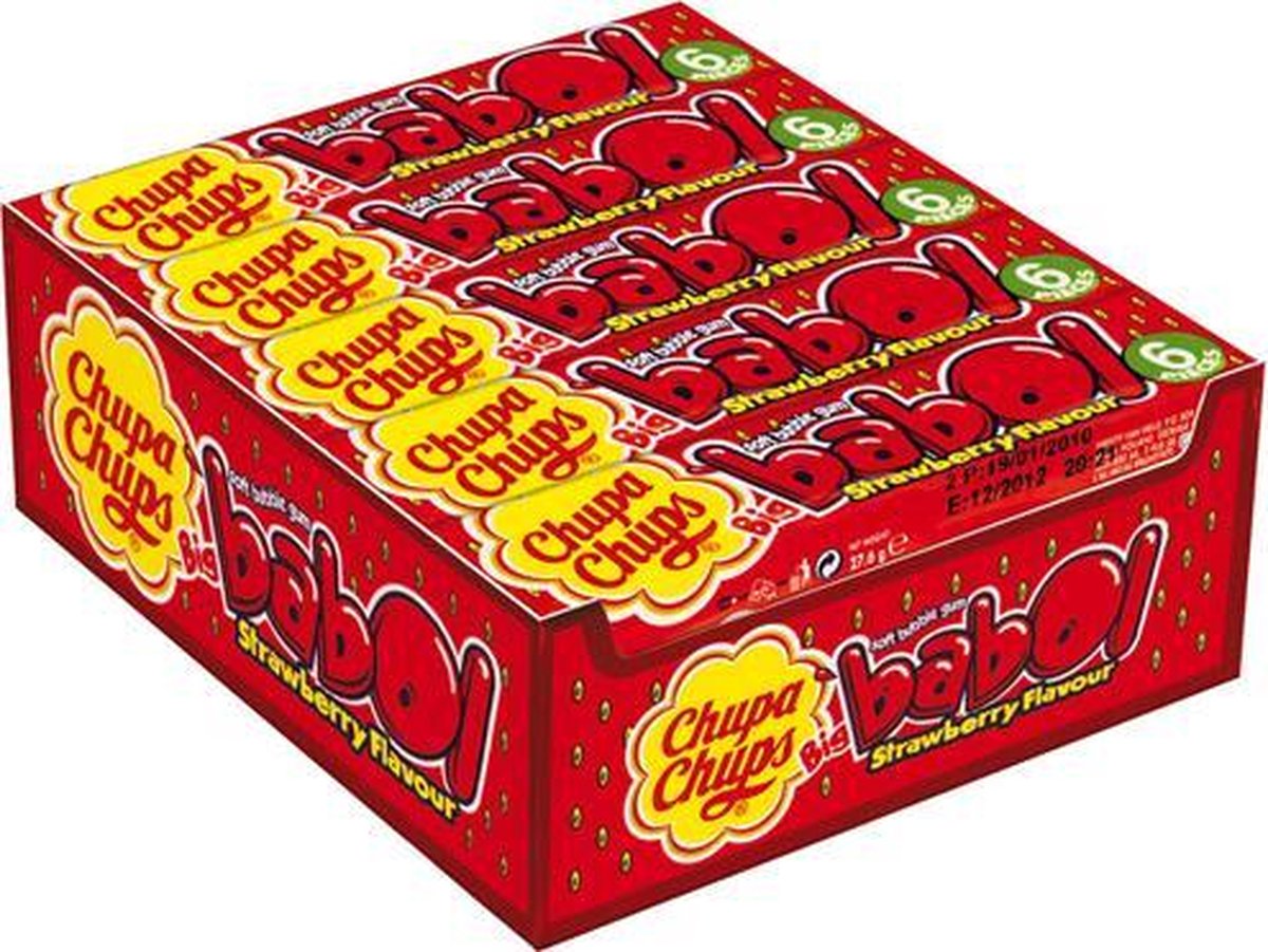 Chupa Chups - Big Babol Strawberry - 20x 6 stuks | bol.com