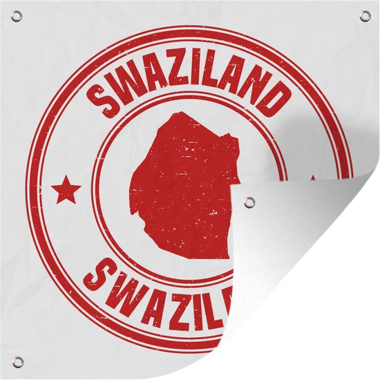 Tuindoek een rode stempel van Swaziland - 100x100 cm | bol.com