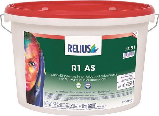 R1 AS - Witte muurverf - 3 Liter | bol.com