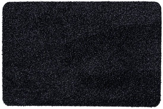 Droogloopmat zwart katoen/polyester | bol