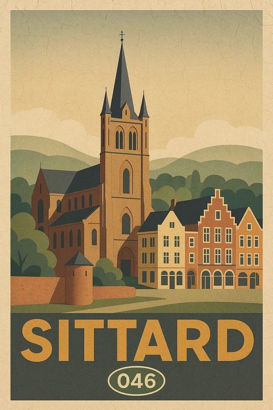 Sittard Poster - Steden Posters - Nederland - Tekst - Grote Kerk - Sint ...