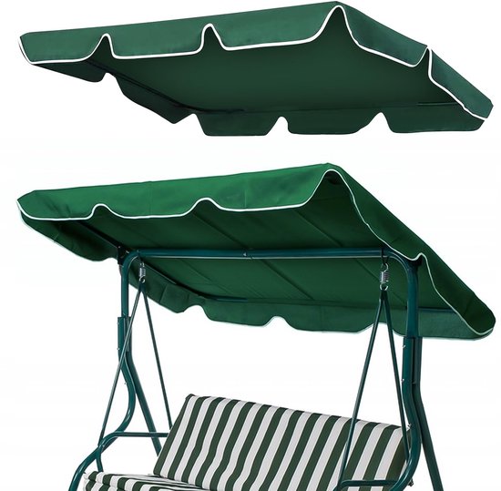 Swing Bench Roof Cover 195 x 125 x 15 cm 210D Oxford Universal Roof Sun ...