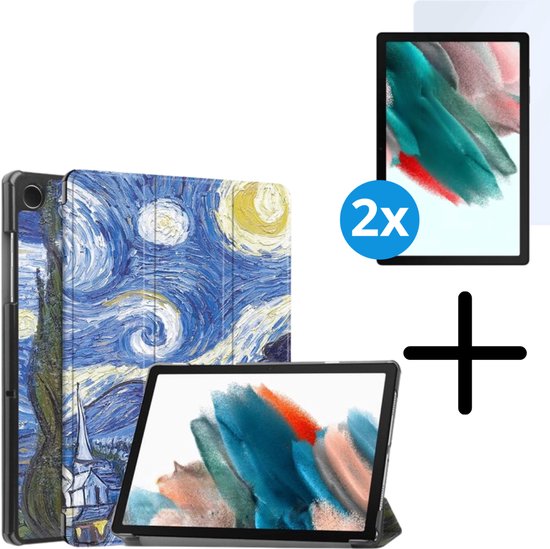 Tablet hoes met 2-Pack screenprotector geschikt voor Samsung Galaxy Tab ...
