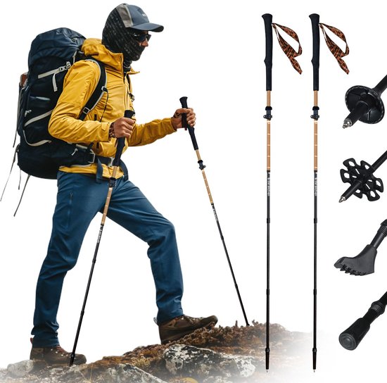 Black Diamond wandelstokken, 110-130 cm opvouwbare wandelstokken, 1 ...