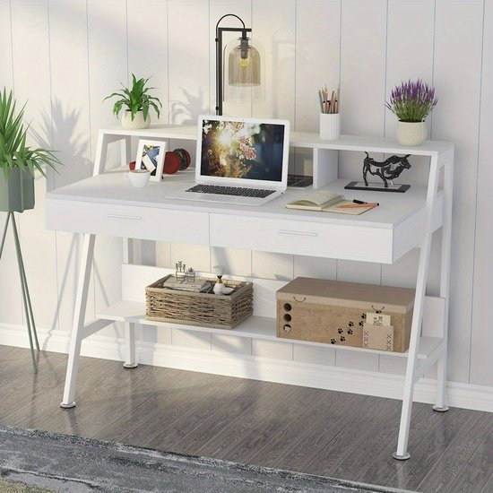 Bureau – Bureautafel – Computertafel – Werkplek – Schrijftafel – Wit ...