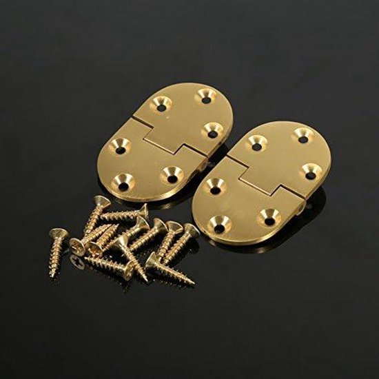JHubers Goods - Messing Butler Tray Scharnier Set van 2 - Gouden ...
