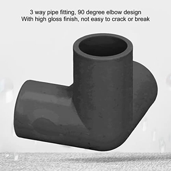 10 Stuks 3-Weg PVC Laskoppelingen - 25mm Binnen Diameter - Zwart | bol