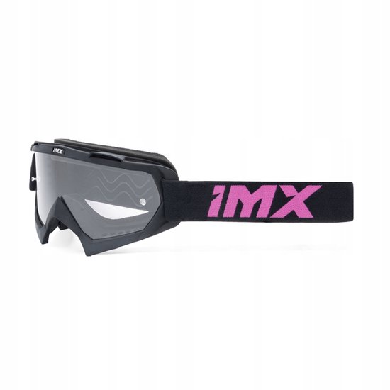 IMX Mud Cross/ATV/Skibril - Helder Visier - Zwart Mat/Roze | bol