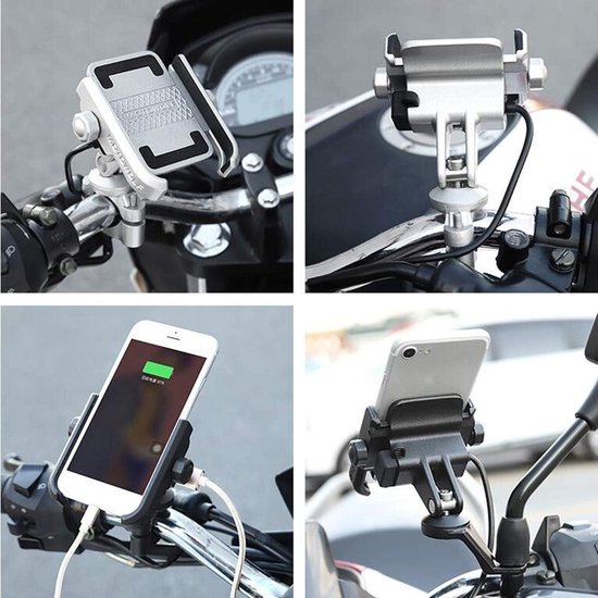 Allecto plus - Mobiele telefoon houder voor fiets en motor - 360 graden ...