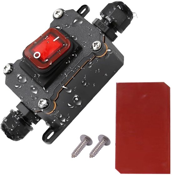 IP67 Waterproof Inline Cord Switch DPST AC 20A-125V,16A-250V,On Off ...