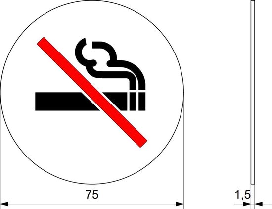 RVS pictogram 'Rookverbod' rond | bol