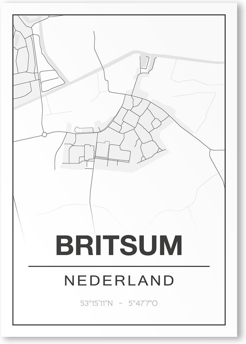 Poster/plattegrond BRITSUM - A4 | bol.com