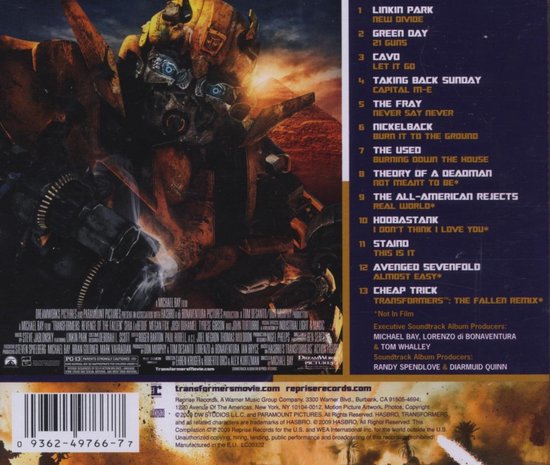 Transformers II - Revenge Of The Fallen (Original Soundtrack), Ost | CD ...