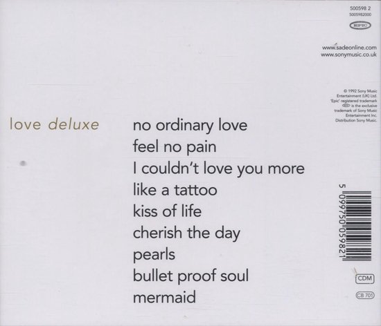 Sony Music Sade Love Deluxe - Remastered pop CD met No Ordinary Love ...
