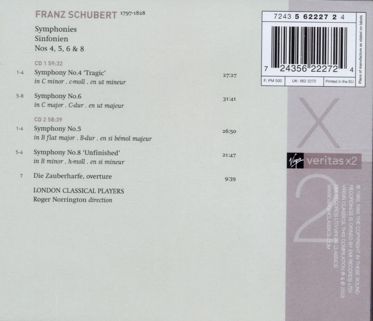 Schubert Symphonies 4-6 & 8, Sir Roger Norrington/london Cl | Muziek | bol