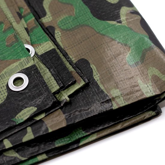 Tentzeil PROFI camouflage 15 x 6m afdekzeil waterdicht beeldmagneet ...