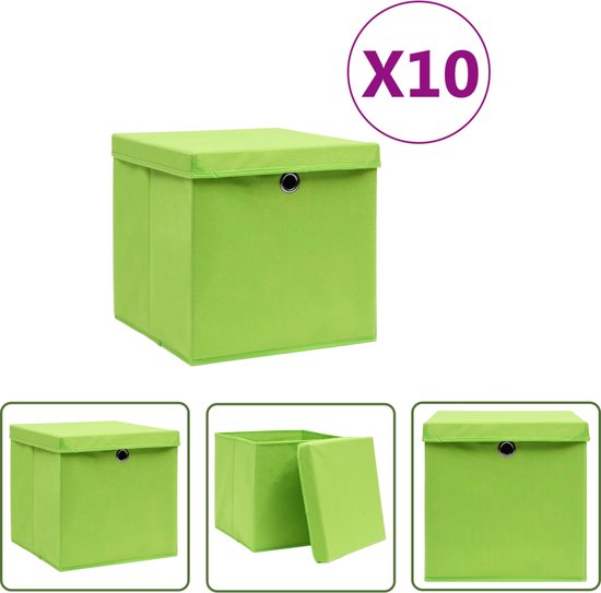vidaXL Opbergboxen - Opbergdozen - Opbergboxen met deksel 10 st ...