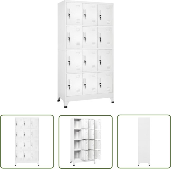 vidaXL Lockerkasten - Lockerkast - Lockerkast met 12 compartimenten ...