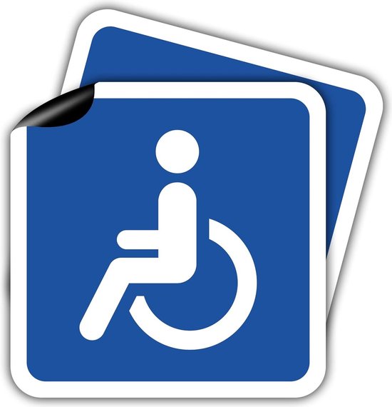 Magneetborden voor rolstoelgebruikers - 10 x 10 cm - Inclusief sticker ...