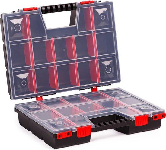Gereedschapskist Dubbelzijdige assortimentsdoos 390 x 290 x 130 mm met ...
