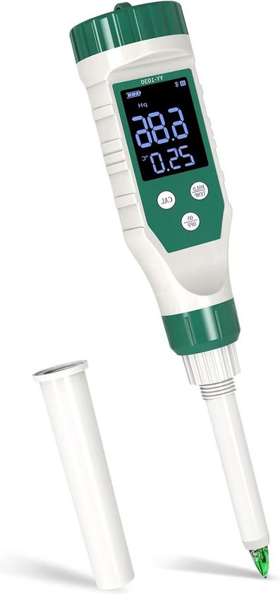 pH-meter voor levensmiddelen - Bluetooth phmeter - LCD-achtergrondverlichting - ATC -... | bol