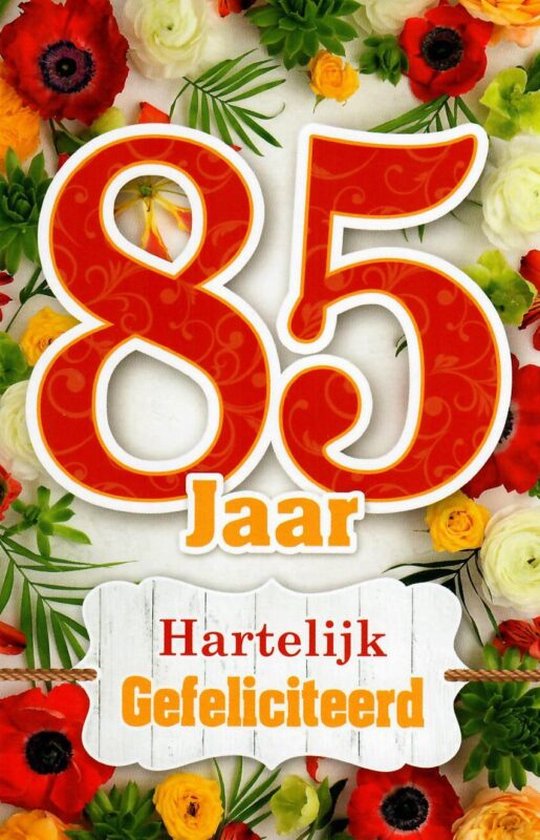 Wenskaart | 10 stuks | 85 jaar, hartelijk gefeliciteerd | bol