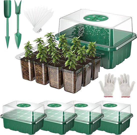 72 cellen broeikas kweekset - zaailing starter trays - kweekschaal met ...