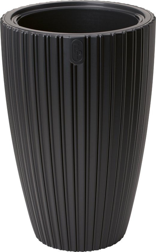 Form Plastic Plantenpot/bloempot Mika - kunststof - zwart - D40 x H58 ...