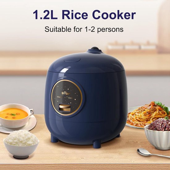 Petit cuiseur à riz 2 tasses - cuiseur vapeur avec poêle antiadhésive ...