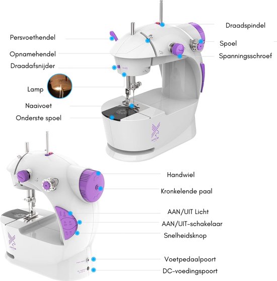 Kindernaaimachine - Naaimachine - Met Voetpendaal - Met ...