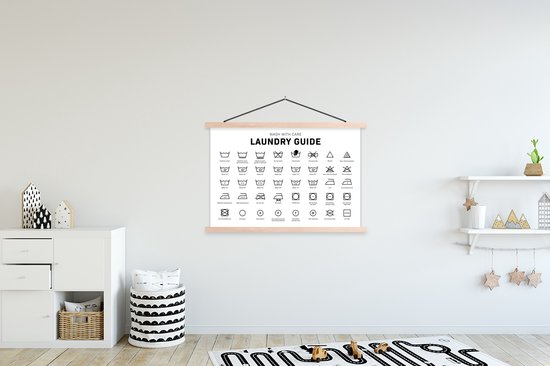 Posterhanger incl. Poster 120x80 cm - Schoolplaat - Wassymbolen ...
