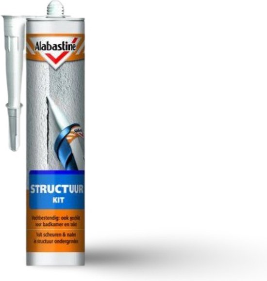 Alabastine Structuurkit - Voor reparatie van scheuren en naden - Wit ...