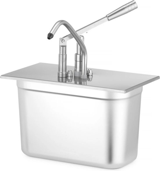 HENDI Deksel met pomp voor GN-containers – roestvast staal – 330x180 mm – GN 1/3 | bol