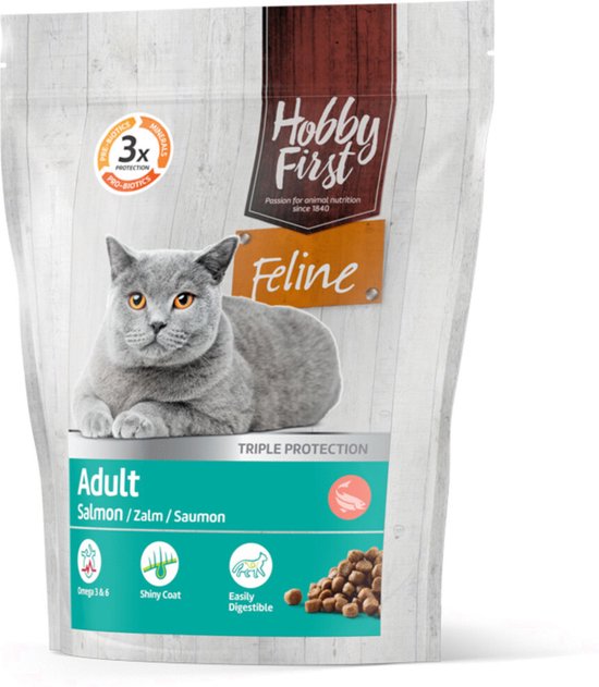 Hobby First Feline kattenvoer Adult Salmon 1,5 kg - Kat | bol
