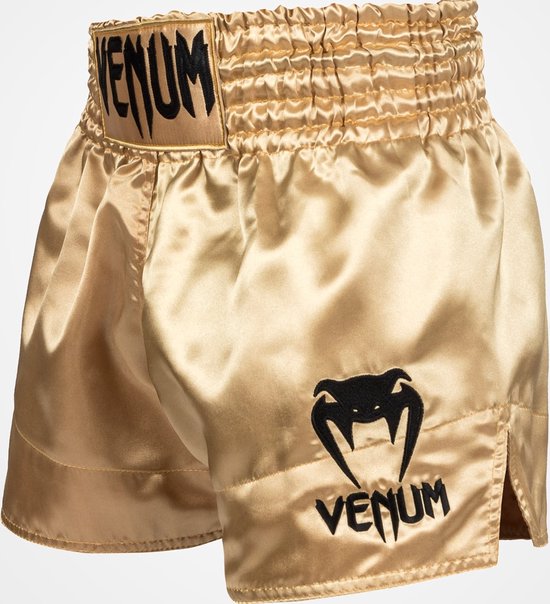 Venum Classic Muay Thai Kickboks Broekjes Goud Zwart - M | bol