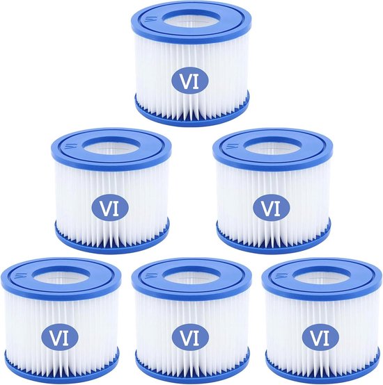Filterpatronen voor zwembad type VI - 6 stuks vervangingsfilters voor ...