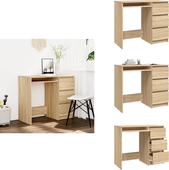 vidaXL Bureau - Bureaus - Tafel - Tafels - Bureau 90x45x76 cm bewerkt ...