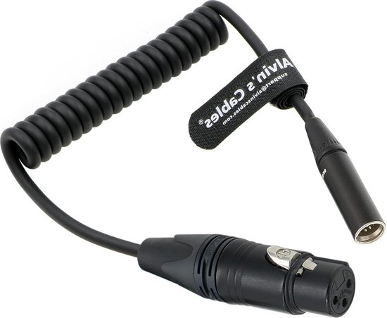 Spiraal Mini XLR 3-polig mannelijk naar XLR 3-polig vrouwelijk audiokabel - Blackmagic... | bol