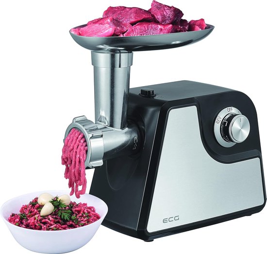 Elektrische Vleesmolen met 3 RVS Schijven en Omkeerfunctie - 1340W | bol