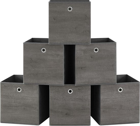 Opbergkubussen set van 6 - 30 x 30 x 30 cm - opbergbakken met handvat ...