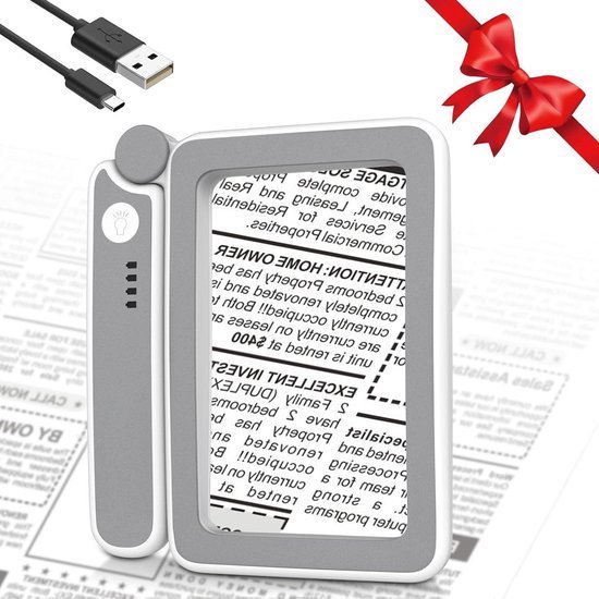 Handvergrootglas met licht 4 x inklapbare leesloep vergrootglas met 3 ...